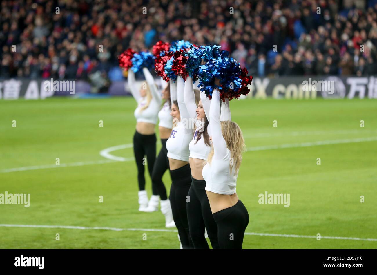 The Crystal Palace Crystals dance on the pitch prior to kick off, as ...