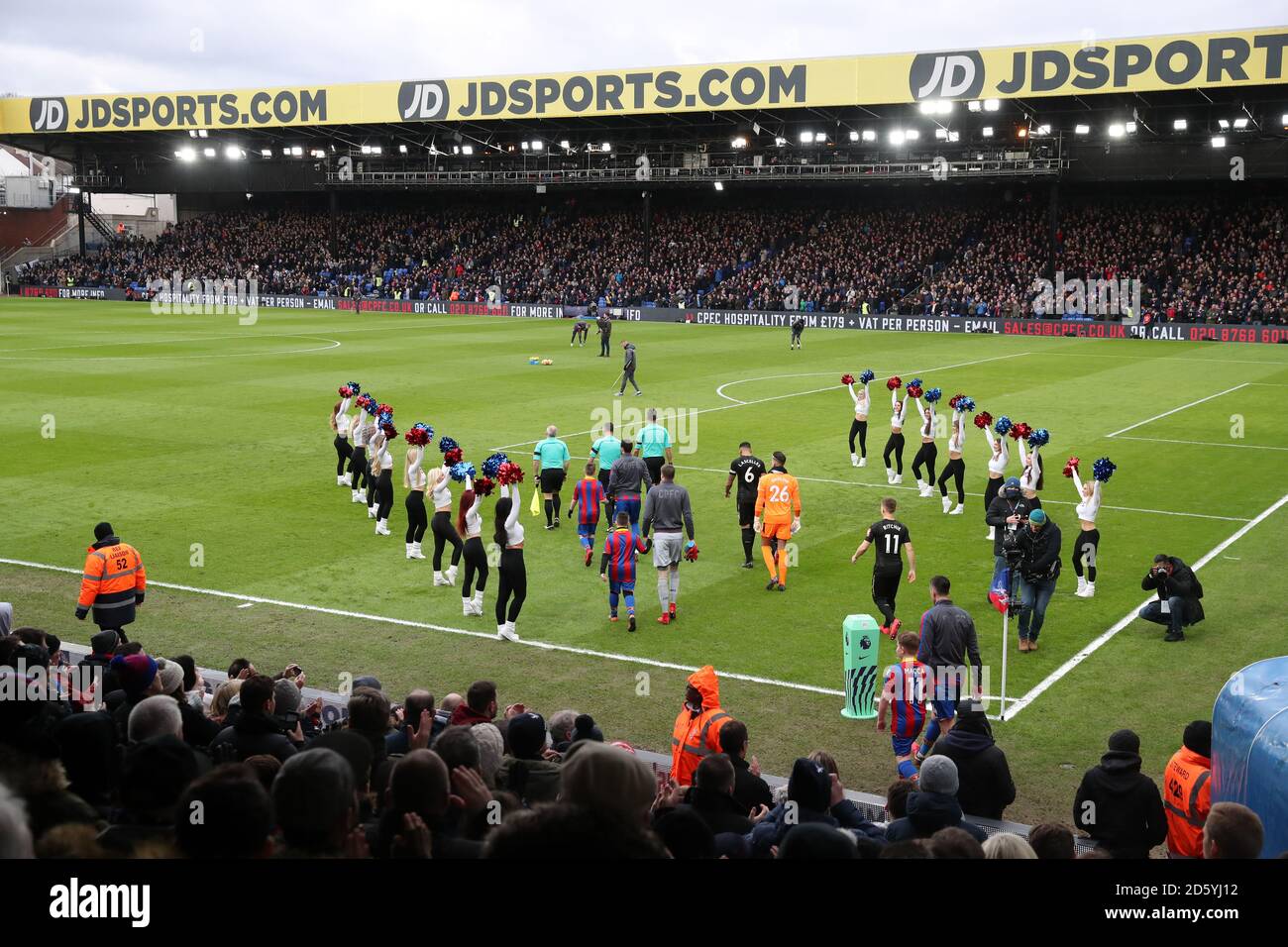 The Crystal Palace Crystals dance on the pitch prior to kick off, as ...