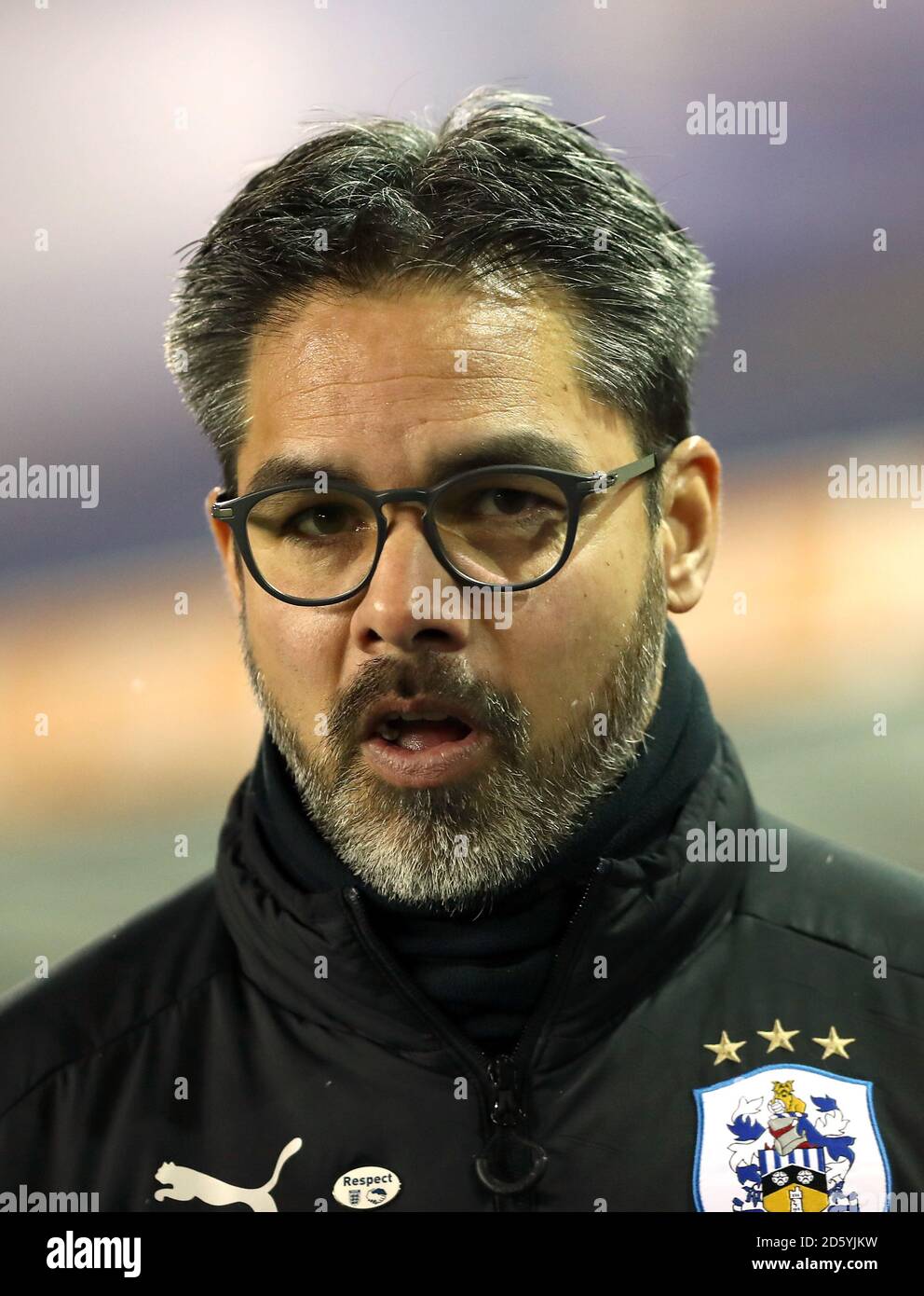 Huddersfield Town manager David Wagner looks on before the game Stock ...