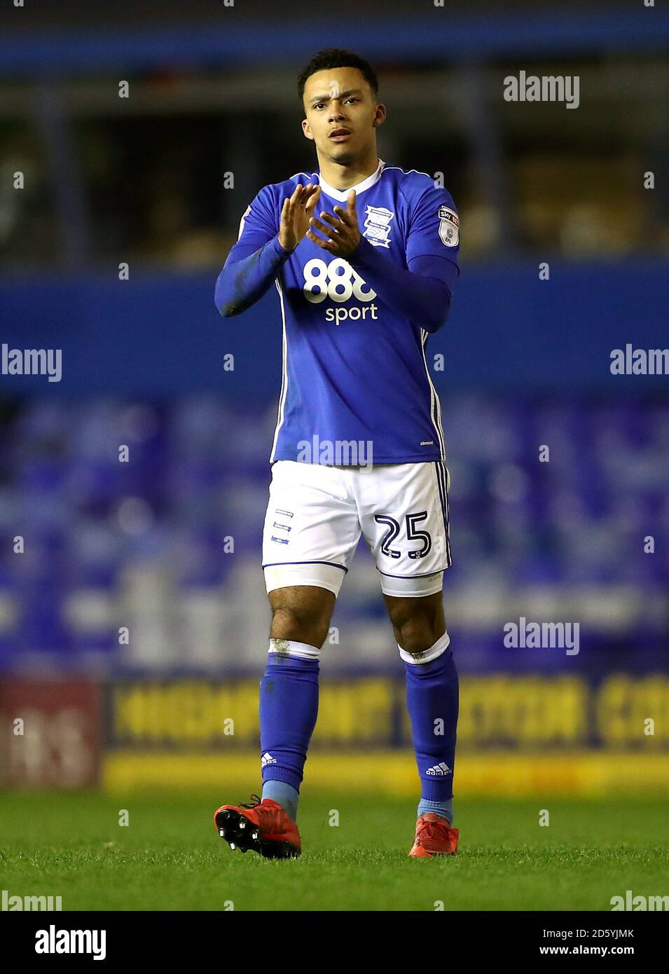 Birmingham City's Josh Dacres-Cogley applauses the fans at the final ...