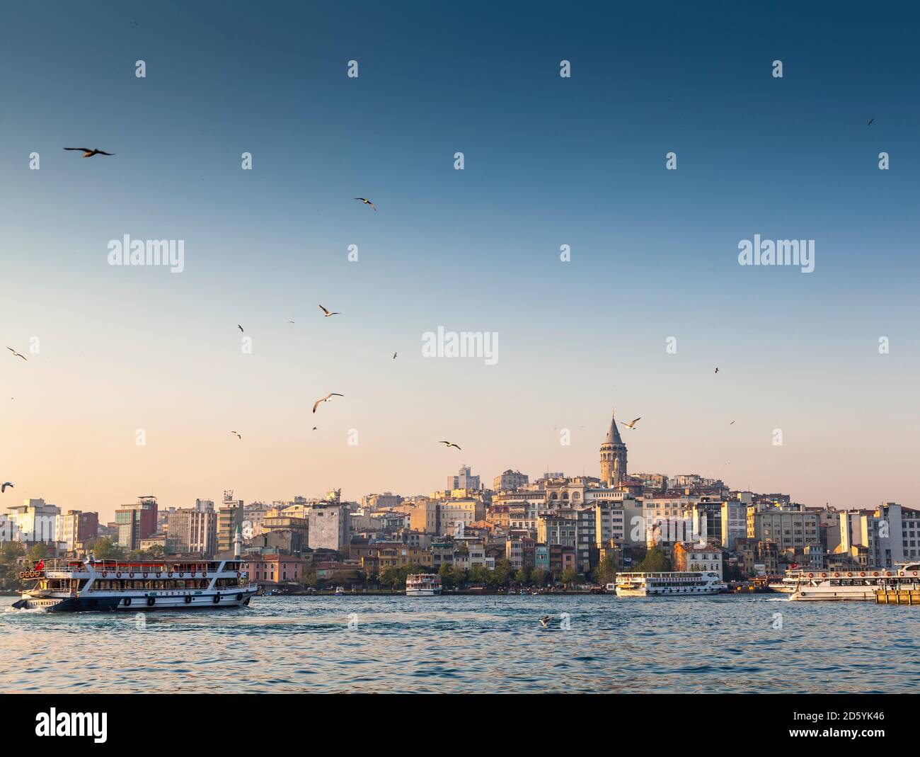 Turkey, Istanbul, view to Galata Tower over Golden Horn Stock Photo - Alamy