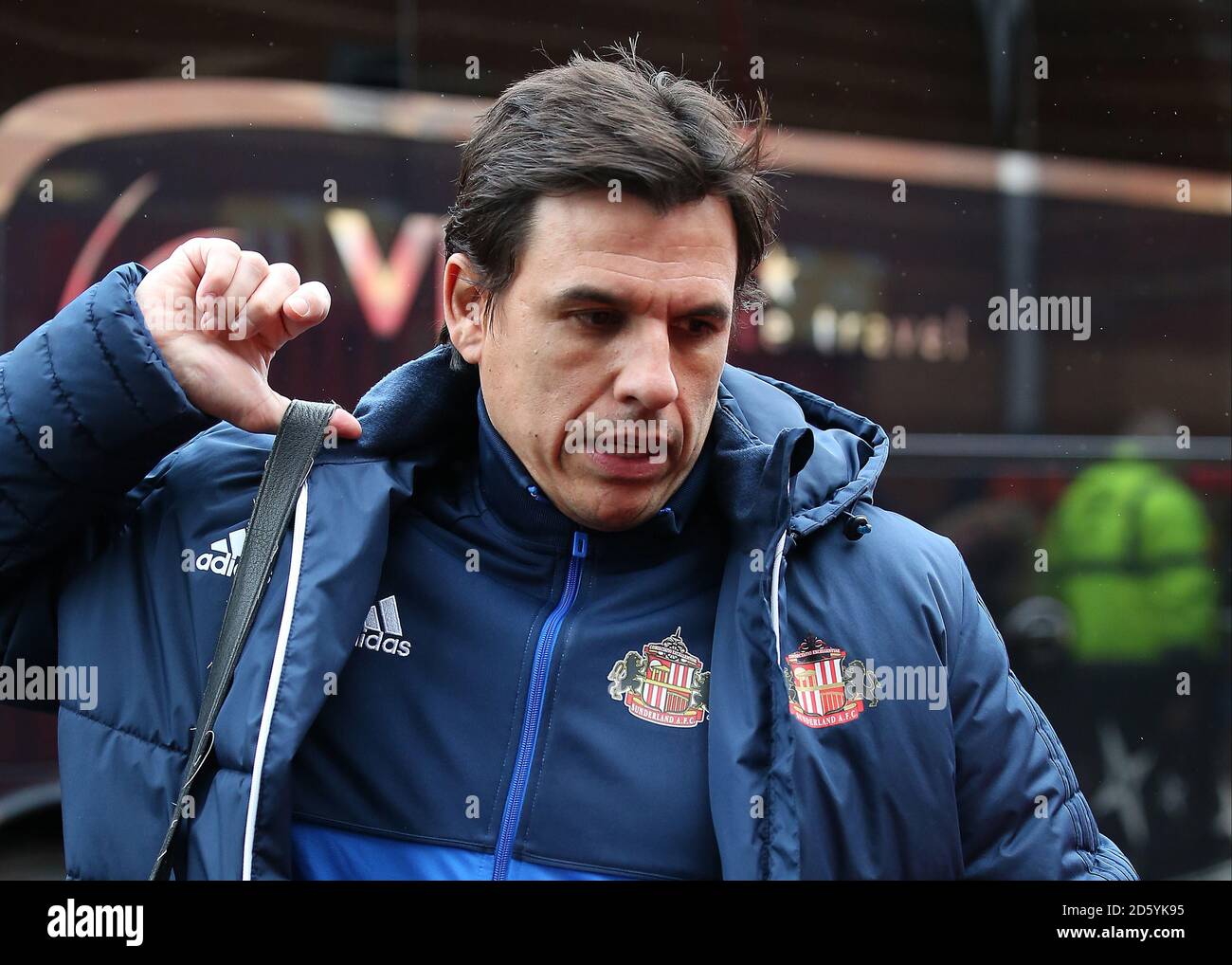 Sunderland Manager Chris Coleman arrives at Ashton Gate Stadium Stock ...