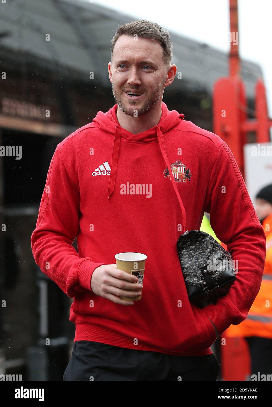 Sunderland's Aidan McGeady arrives at Ashton Gate Stadium Stock Photo ...