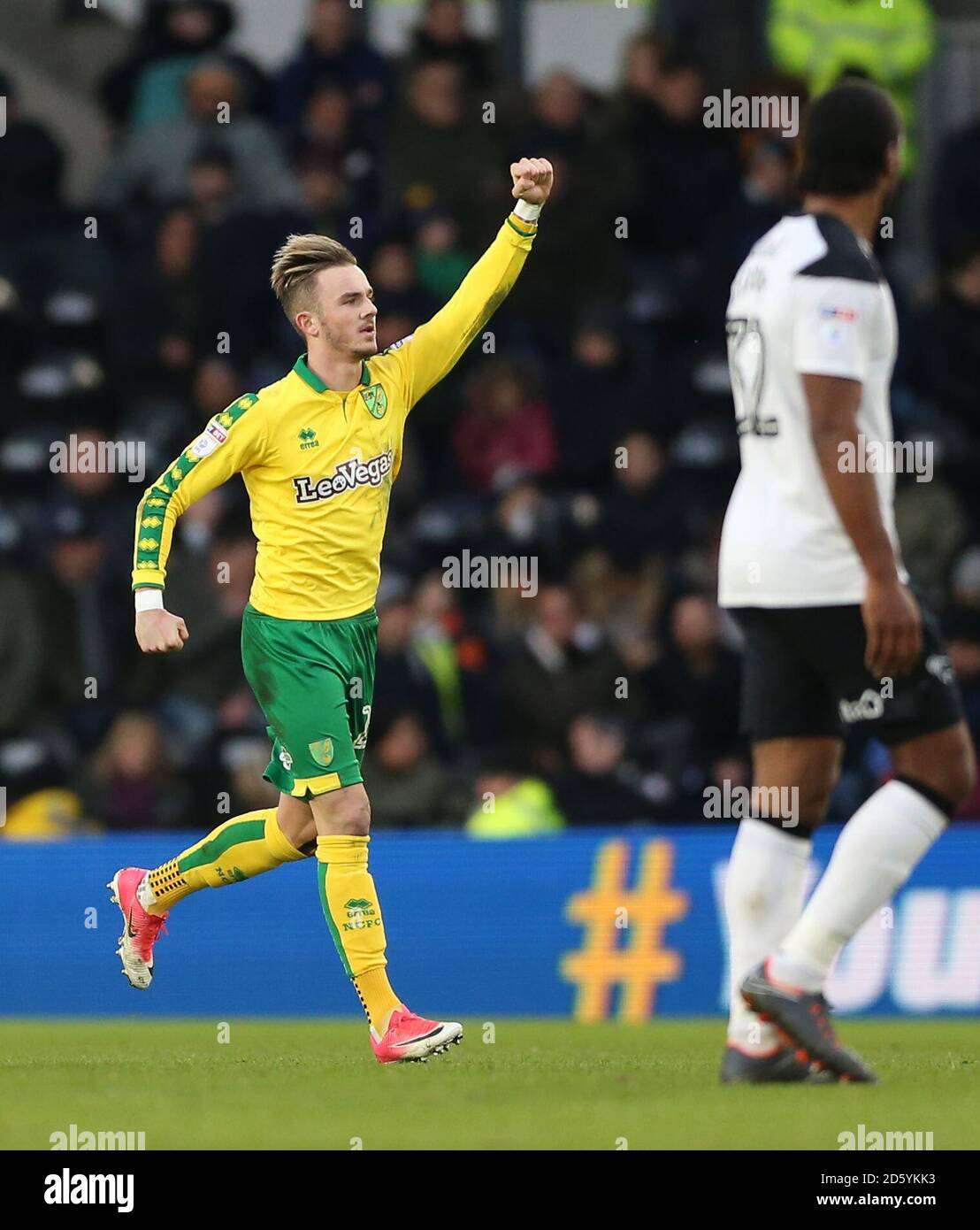 Norwich citys james maddison celebrates scoring hi-res stock ...