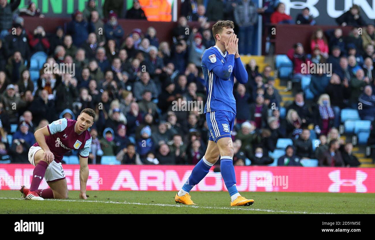 Birmingham City's Sam Gallagher appears dejected after a missed chance ...