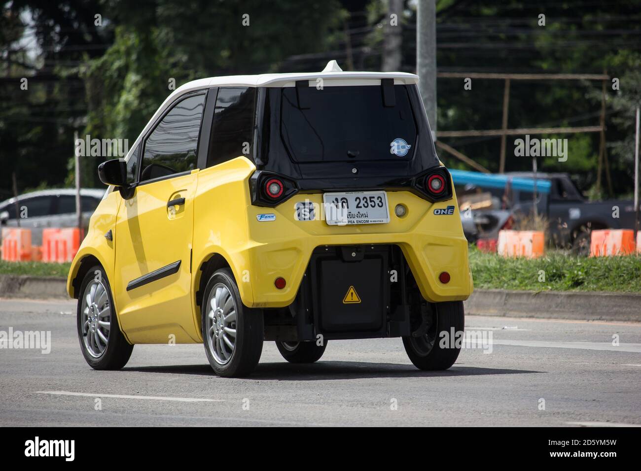 Chiangmai, Thailand - October 10 2020: FOMM ONE Budget Electric Vehicle ...
