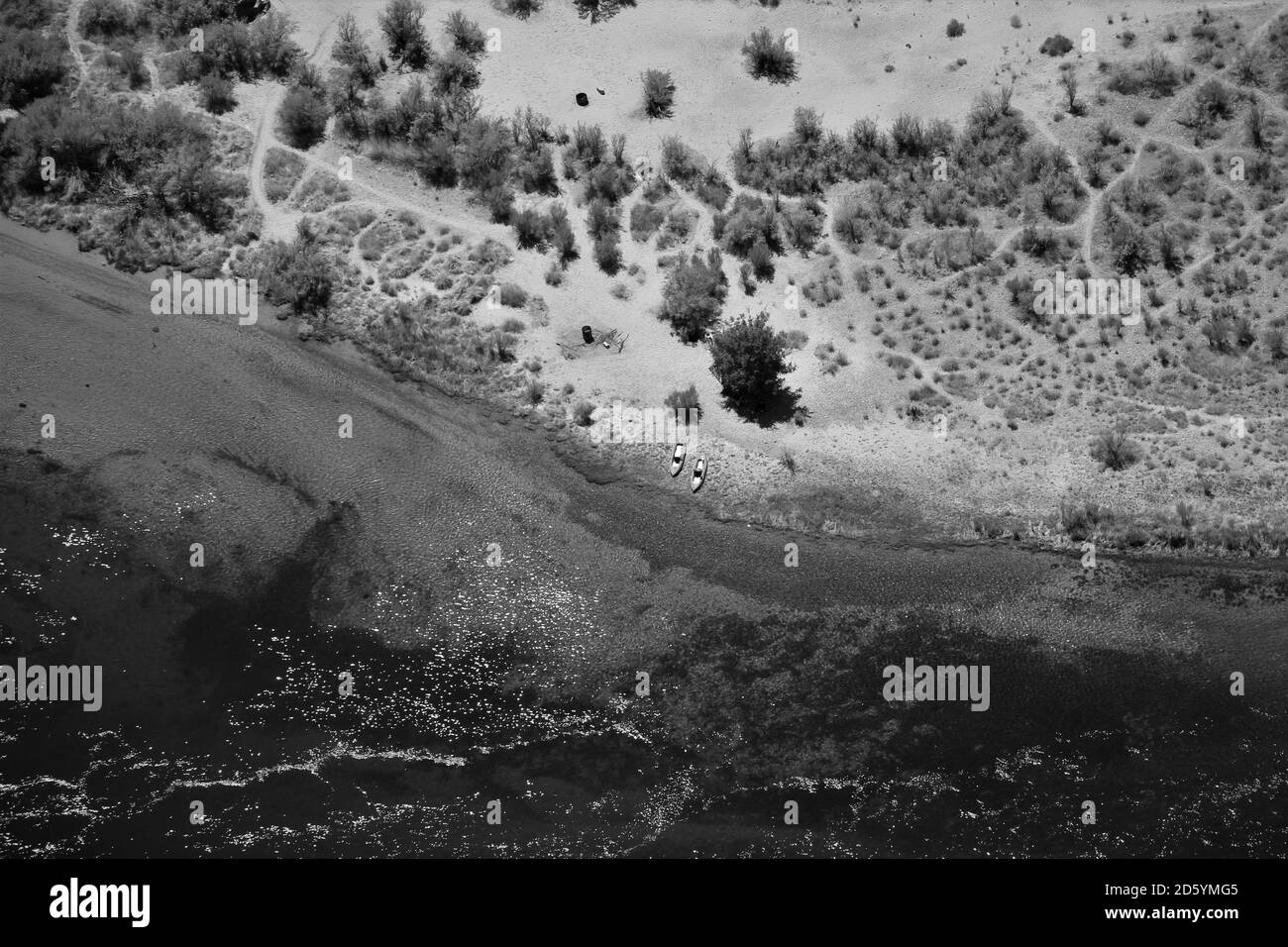 Aerial of river usa Black and White Stock Photos & Images - Alamy