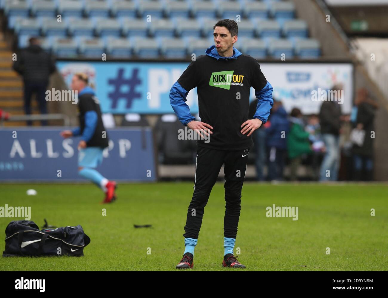 Coventry City's Peter Vincent warms up before kick off of the Sky Bet ...