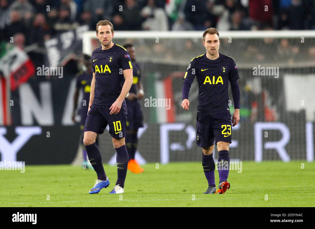 Tottenham Hotspur's Harry Kane (left) and Tottenham Hotspur's Christian ...