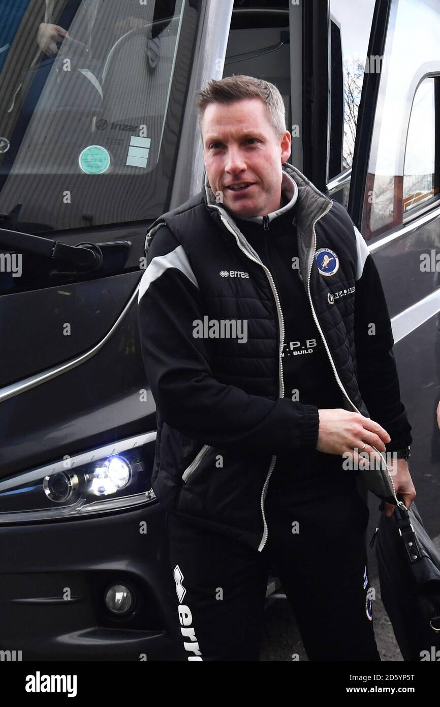 Millwall manager Neil Harris arrives Stock Photo - Alamy
