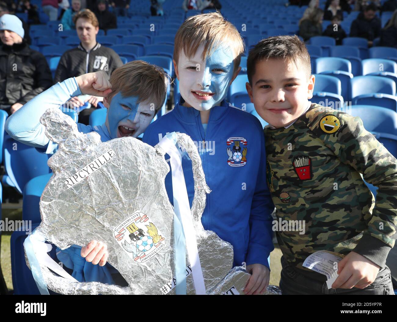 Coventry City fans show their support before the game Stock Photo - Alamy