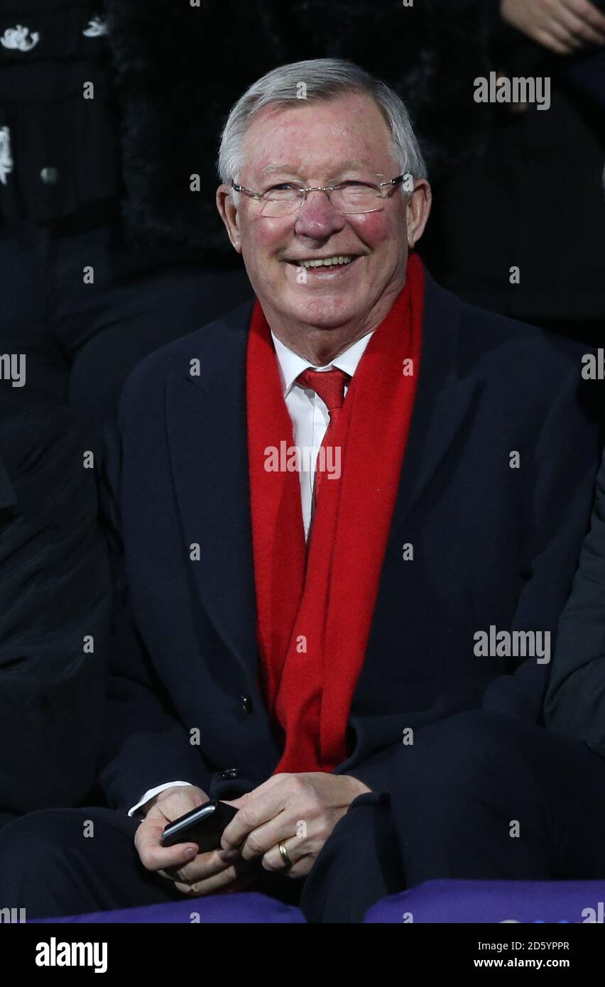 Sir Alex Ferguson in the stand Stock Photo - Alamy
