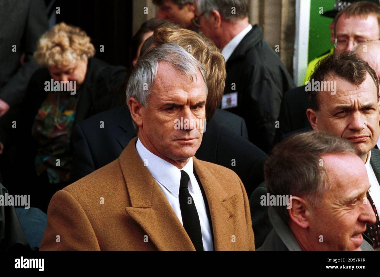 Former England International Dave Watson leaves the church after ...