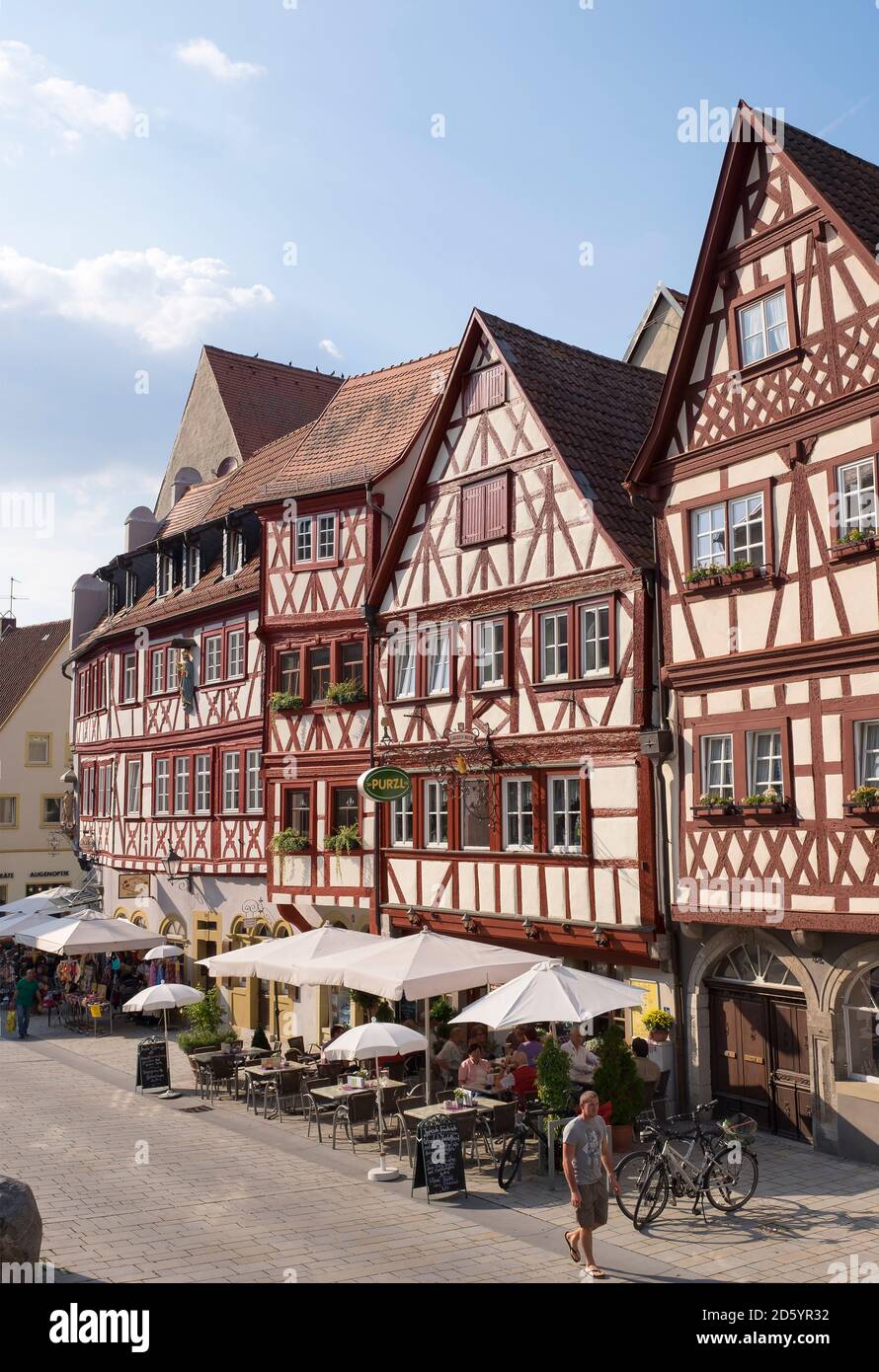 Germany, Bavaria, Ochsenfurt, half-timbered houses Stock Photo - Alamy
