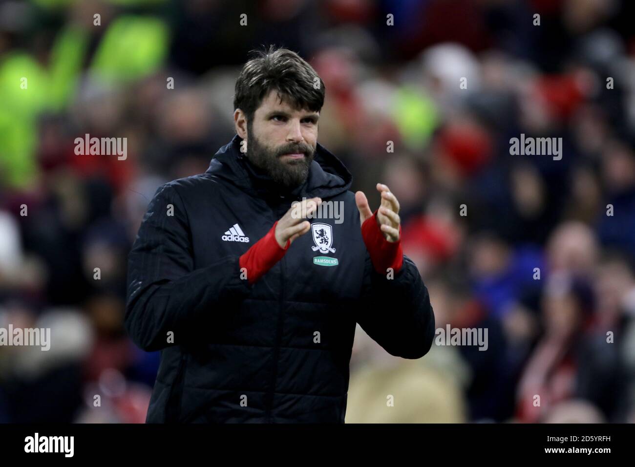 Middlesbrough goalkeeper Dimitrios Konstantopoulos warms up Stock Photo ...