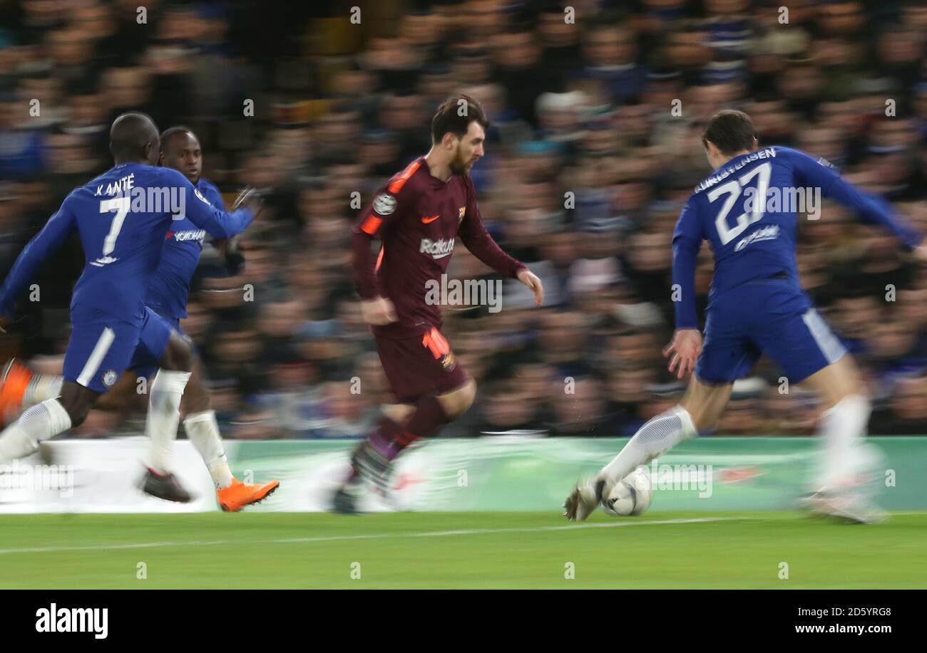Barcelona's Lionel Messi runs with the ball Stock Photo - Alamy