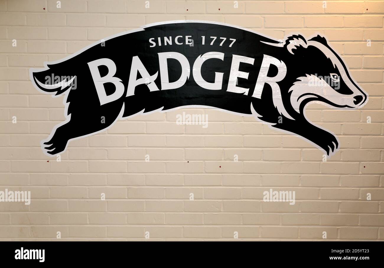 A detail view of the Badger Ales sign Stock Photo - Alamy