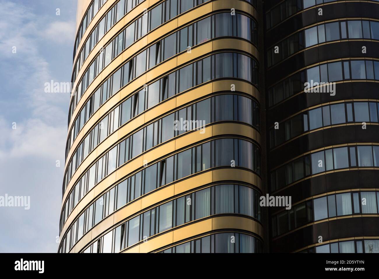Poland, Warsaw, part of facade of Zebra Tower Stock Photo - Alamy