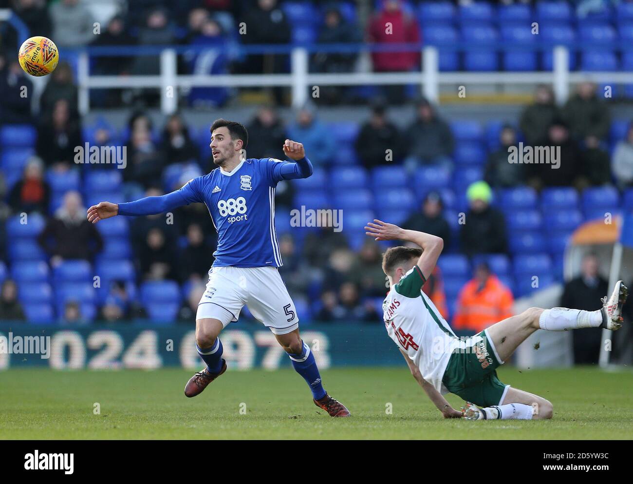 Birmingham City's Maxime Colin and Barnsley's Joe Williams during the ...