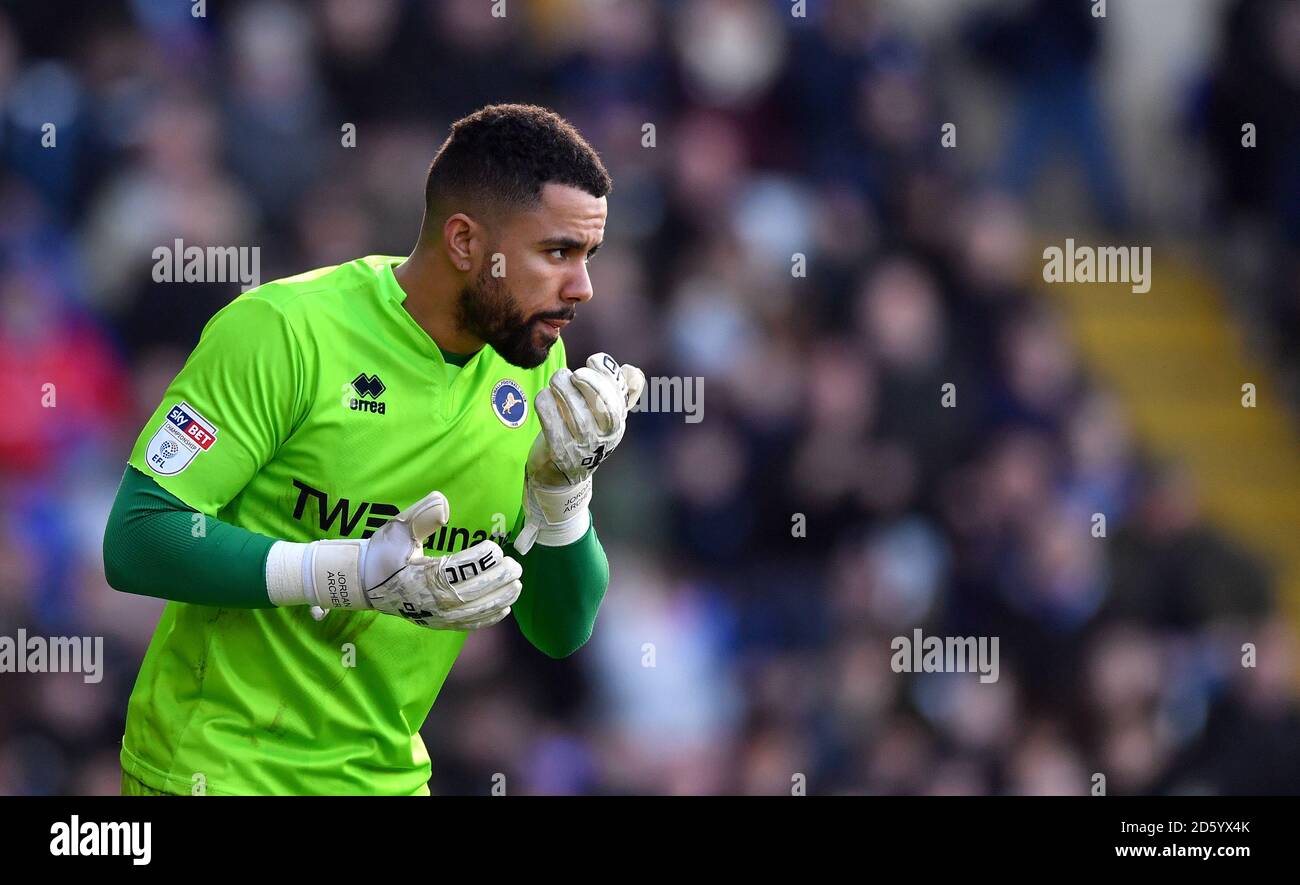 Millwall goalkeeper Jordan Archer Stock Photo - Alamy