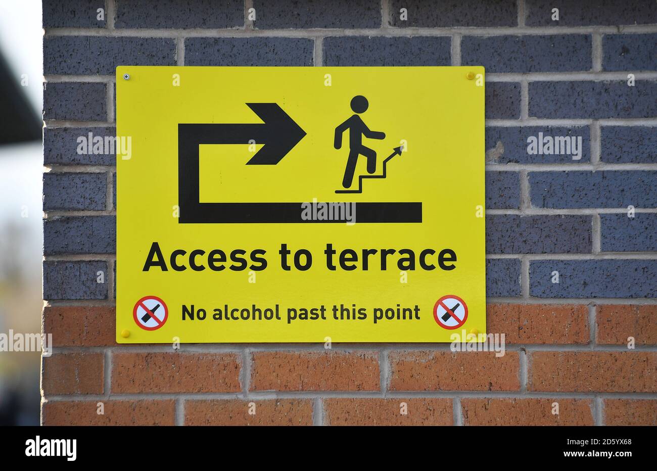 A view of a terrace access sign at the Pirelli Stadium Stock Photo - Alamy