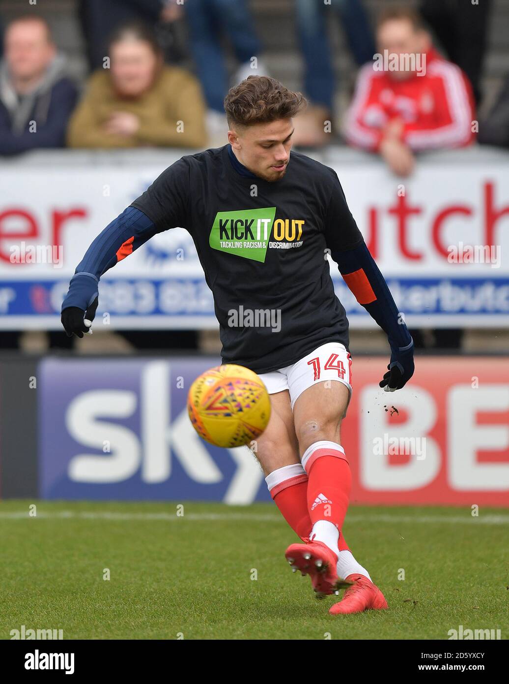Nottingham Forest's Matty Cash warming up before the game Stock Photo ...