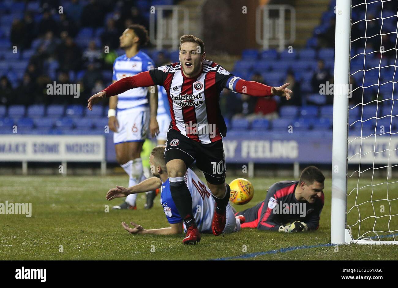 Sheffield uniteds billy sharp celebrates scoring hi-res stock ...