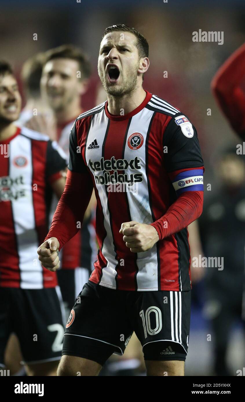 Sheffield United's Billy Sharp celebrates after the final whistle Stock ...