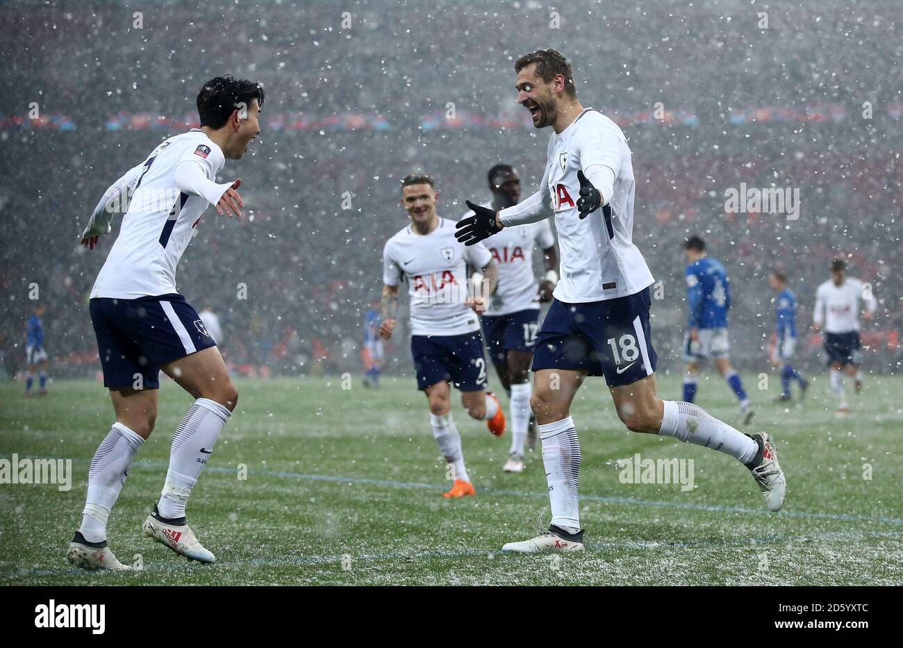 Tottenham Hotspur's Fernando Llorente celebrates scoring his side's ...