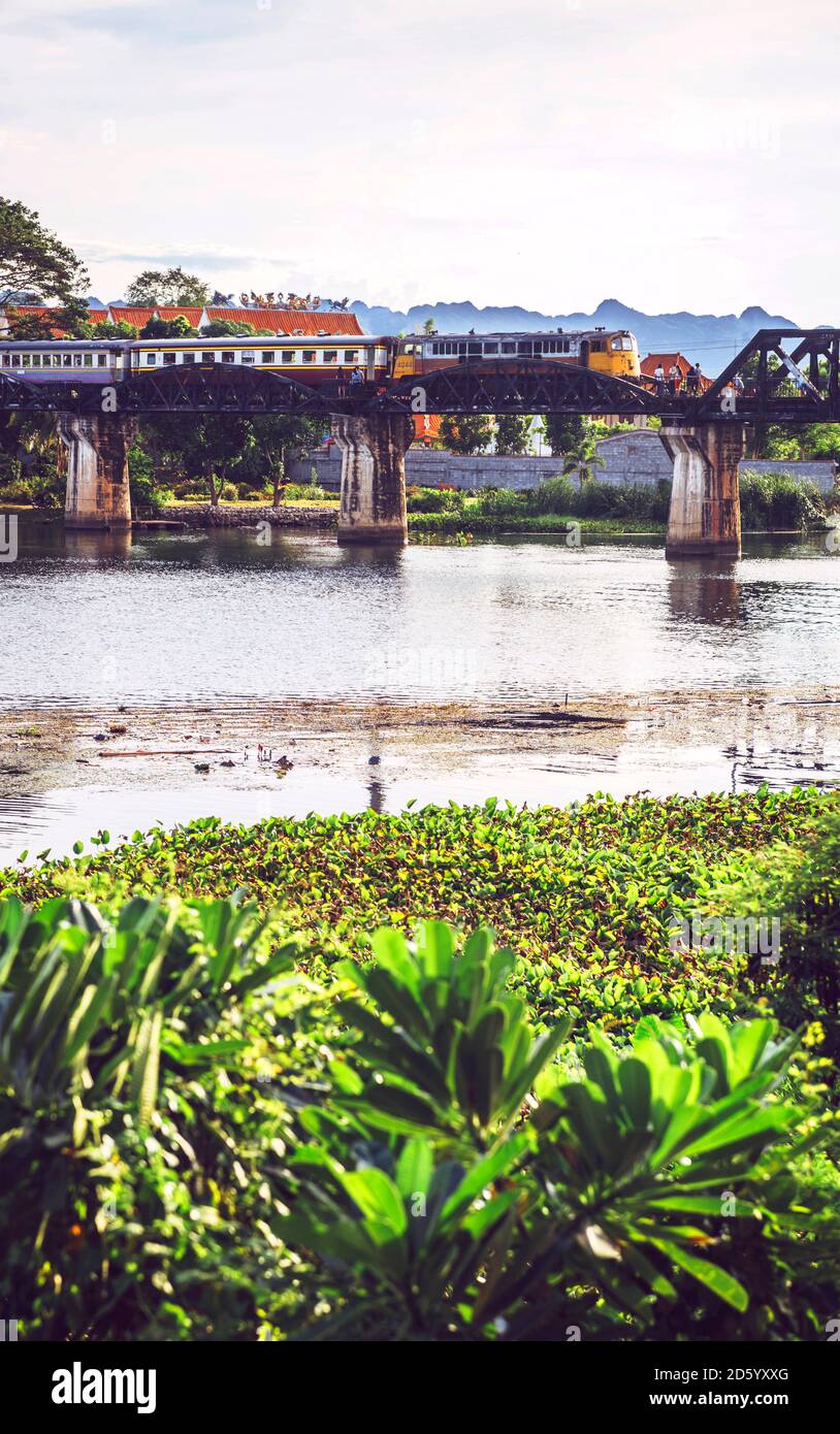 Thailand, Kanchanaburi, bridge on the River Kwai Stock Photo - Alamy