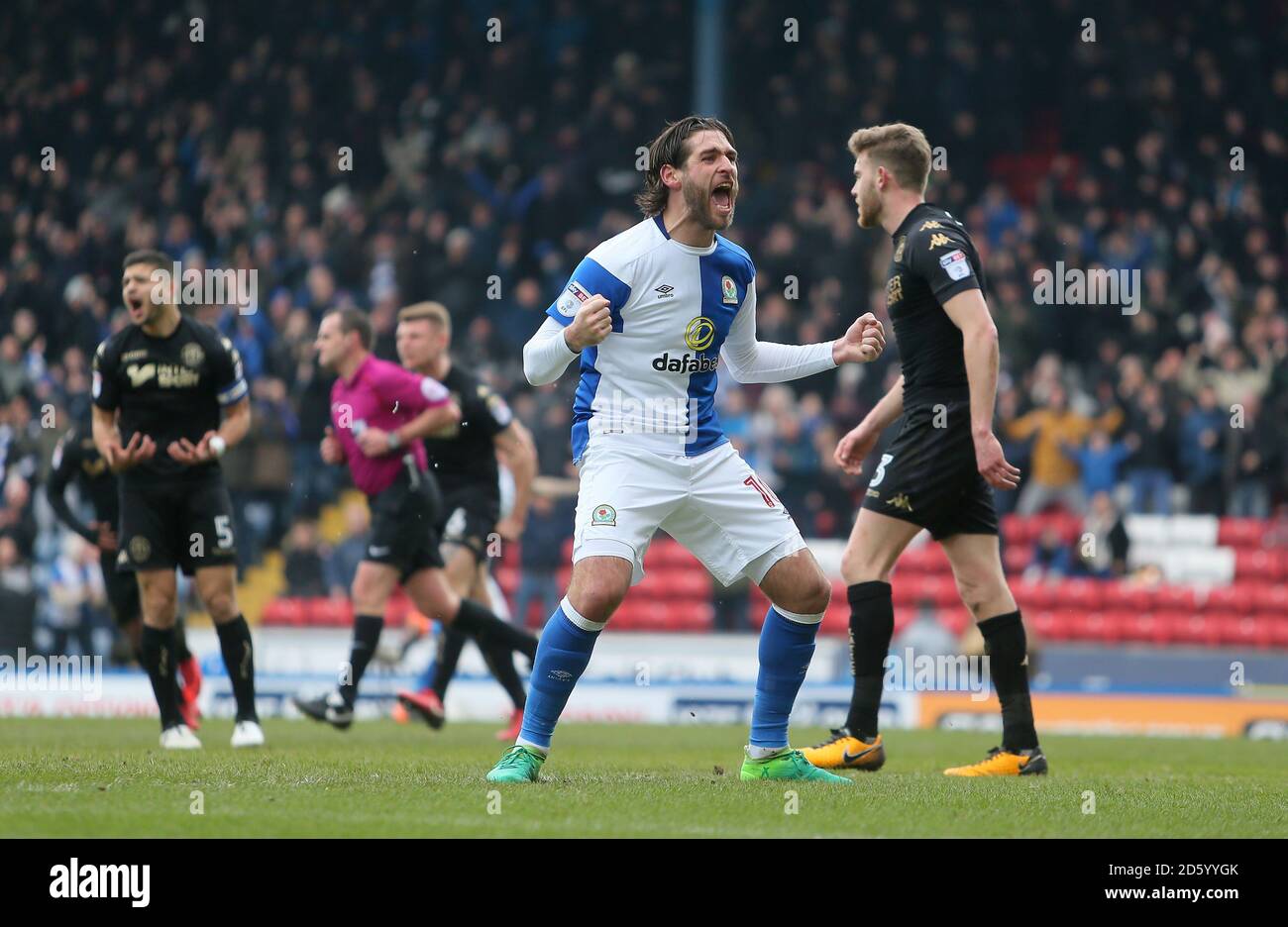 Blackburn's Danny Graham celebrates after Blackburn score the second ...