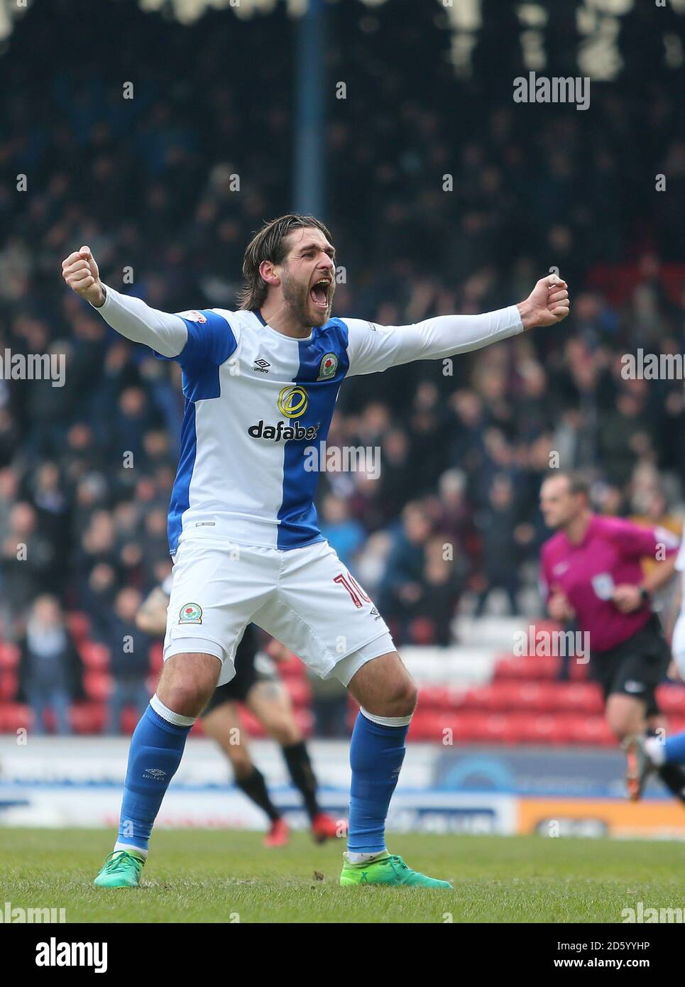 Blackburn's Danny Graham celebrates after Blackburn score the second ...
