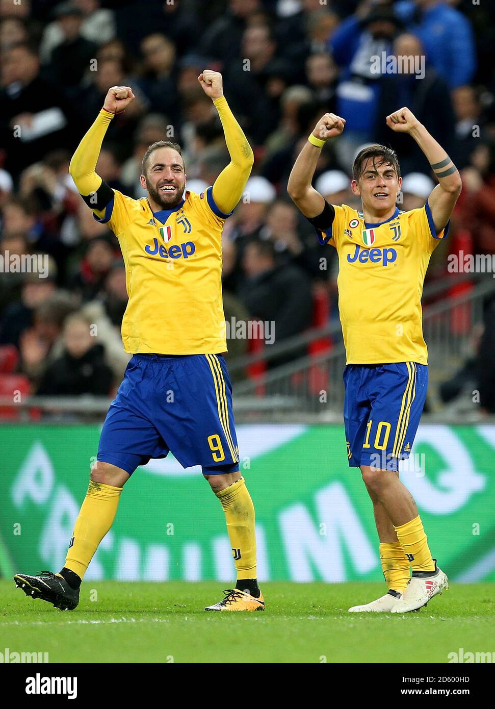 Juventus' Paulo Dybala celebrates scoring his side's second goal of the ...