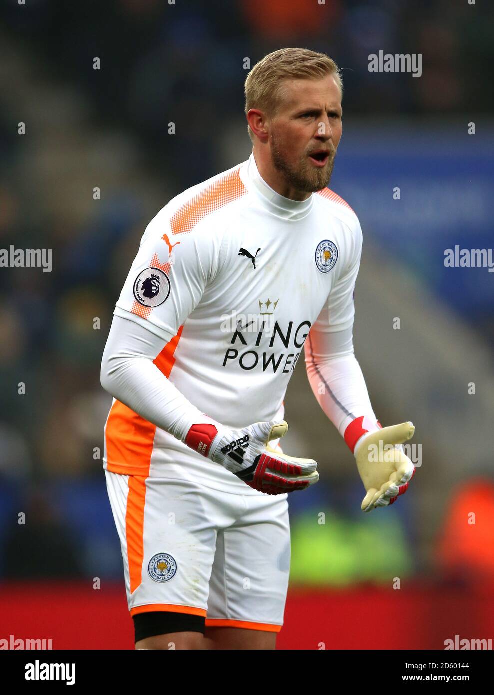 Leicester City goalkeeper Kasper Schmeichel Stock Photo - Alamy