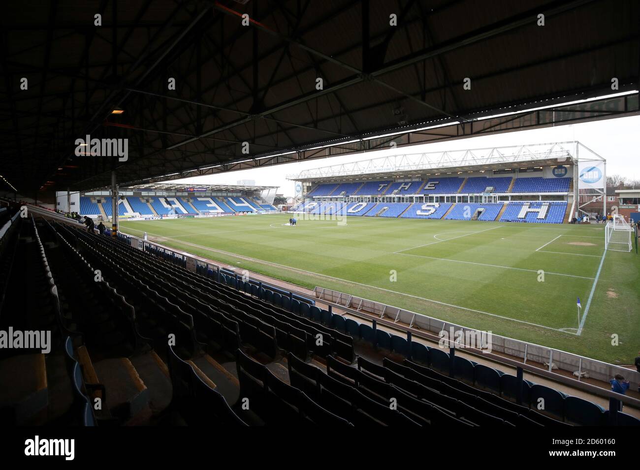 General view of Peterborough United's Abax Stadium prior to kick off ...