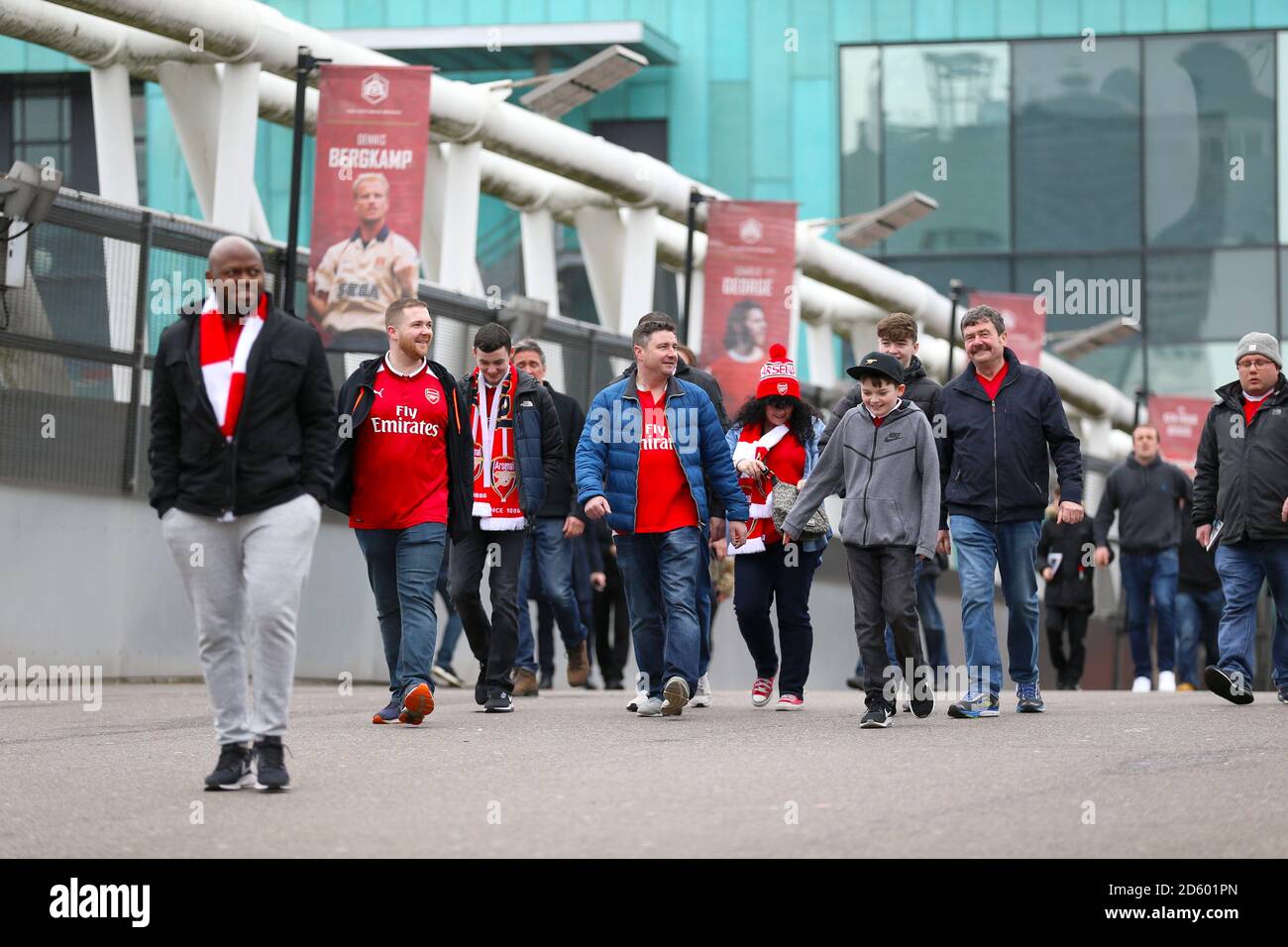 Arsenal fans arriving at the Stadium ahead of the match Stock Photo - Alamy