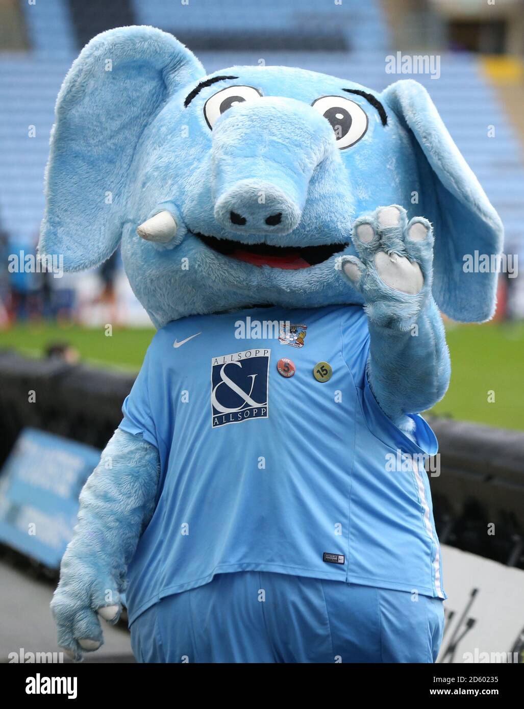Coventry City mascot Sky Blue Sam Stock Photo - Alamy
