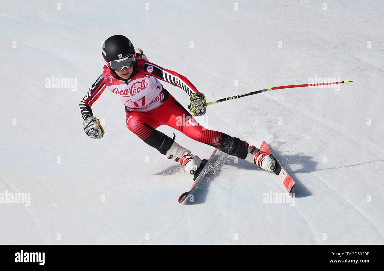 Canada's Erin Latimer competes in the Women's Super Combined, Standing ...