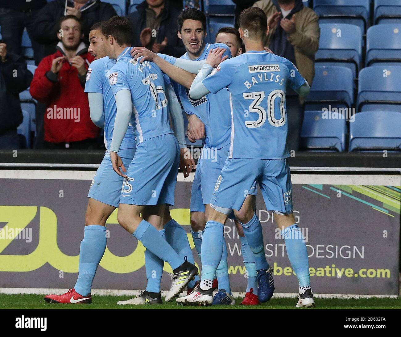 Coventry City's Peter Vincenti celebrates scoring against Luton Town ...