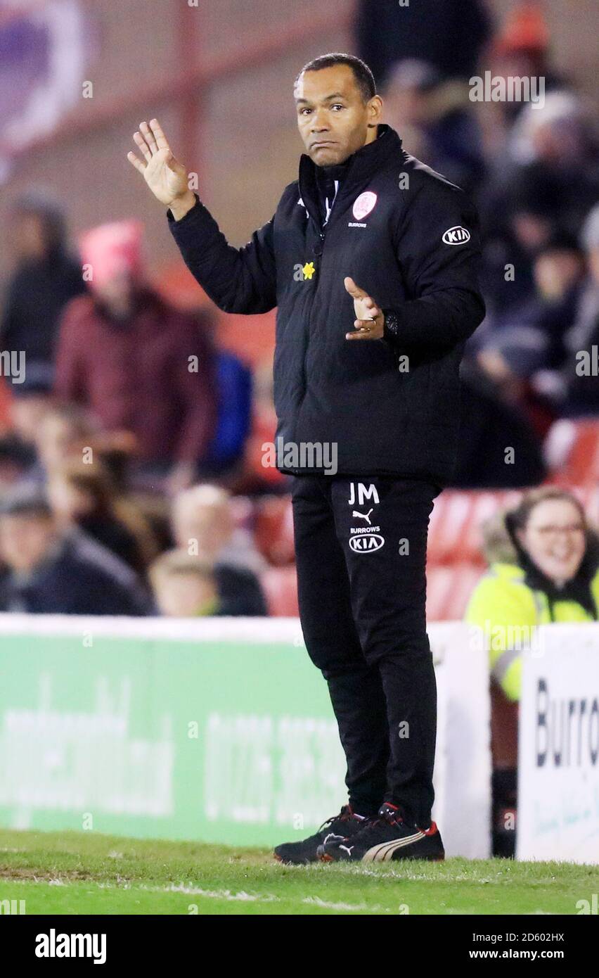 Barnsley manager Jose Morais at the Oakwell Stadium, Barnsley Stock ...
