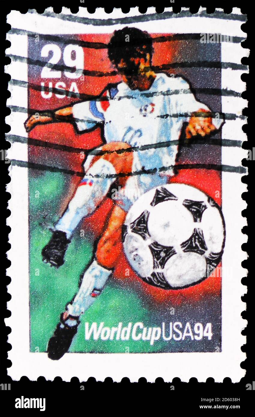 MOSCOW, RUSSIA - SEPTEMBER 30, 2020: Postage stamp printed in United ...