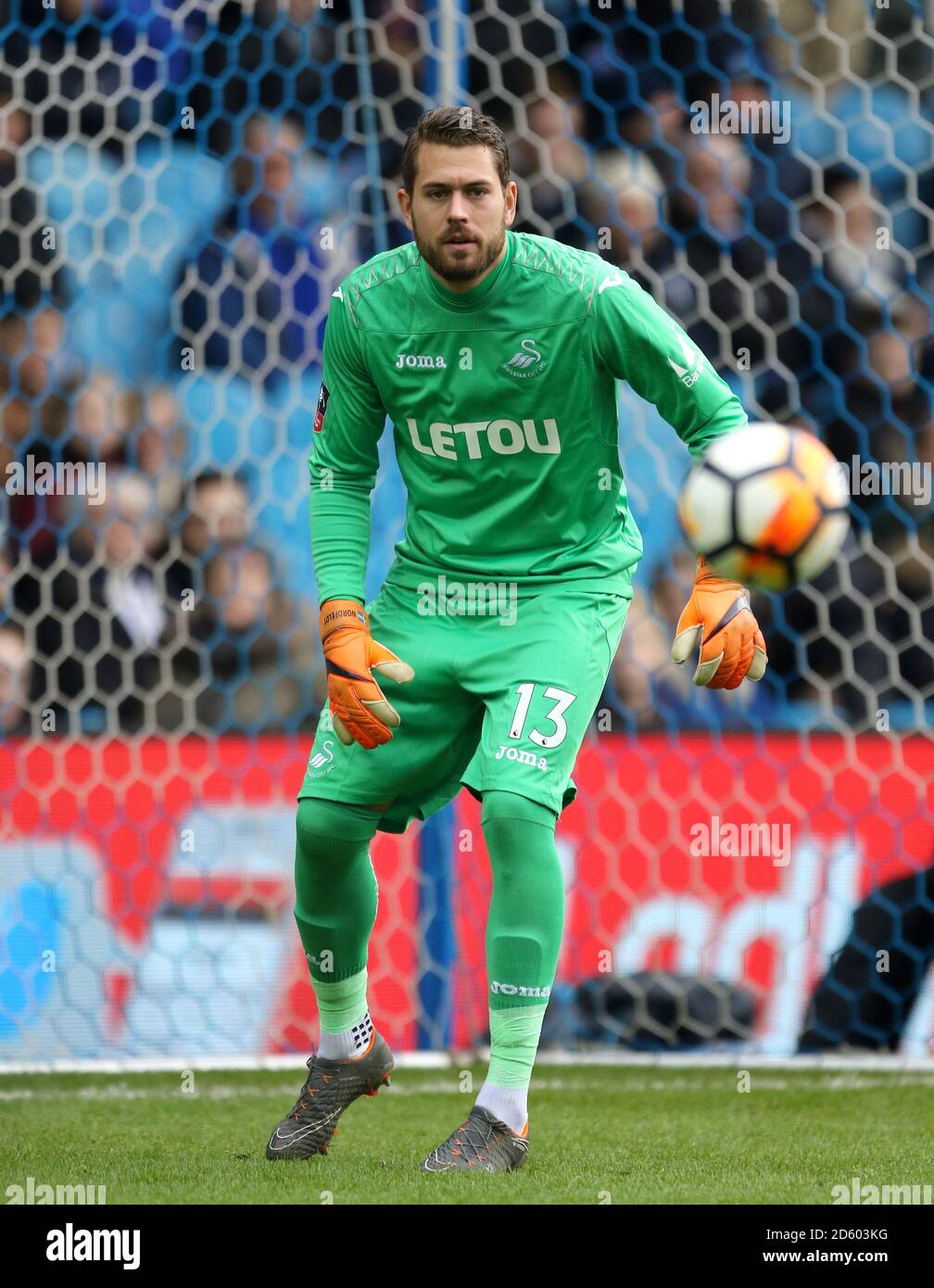 Swansea City's Mike van der Hoorn Stock Photo - Alamy