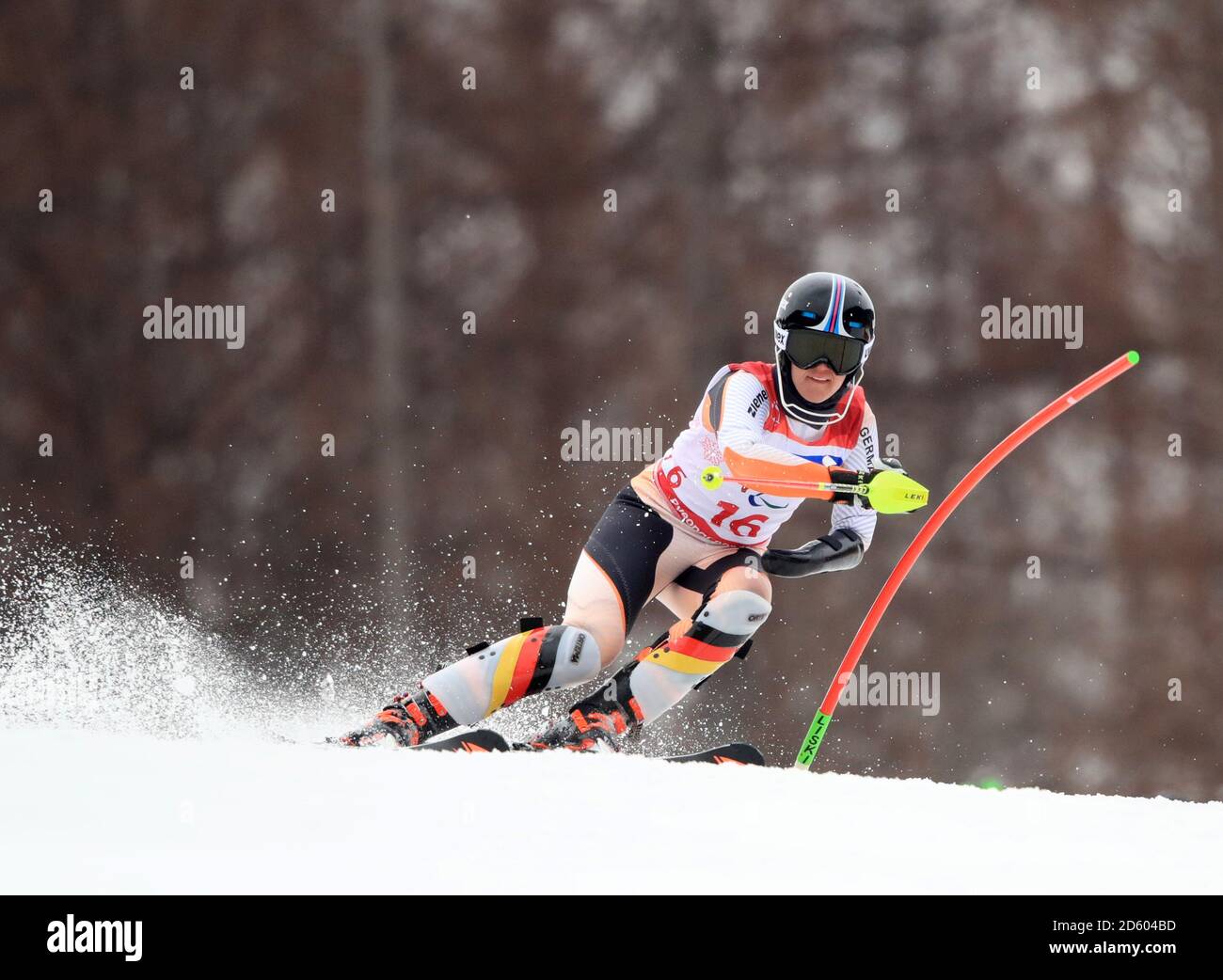 Germany's Andrea Rothfuss competes in the Women's Slaom, Standing at ...