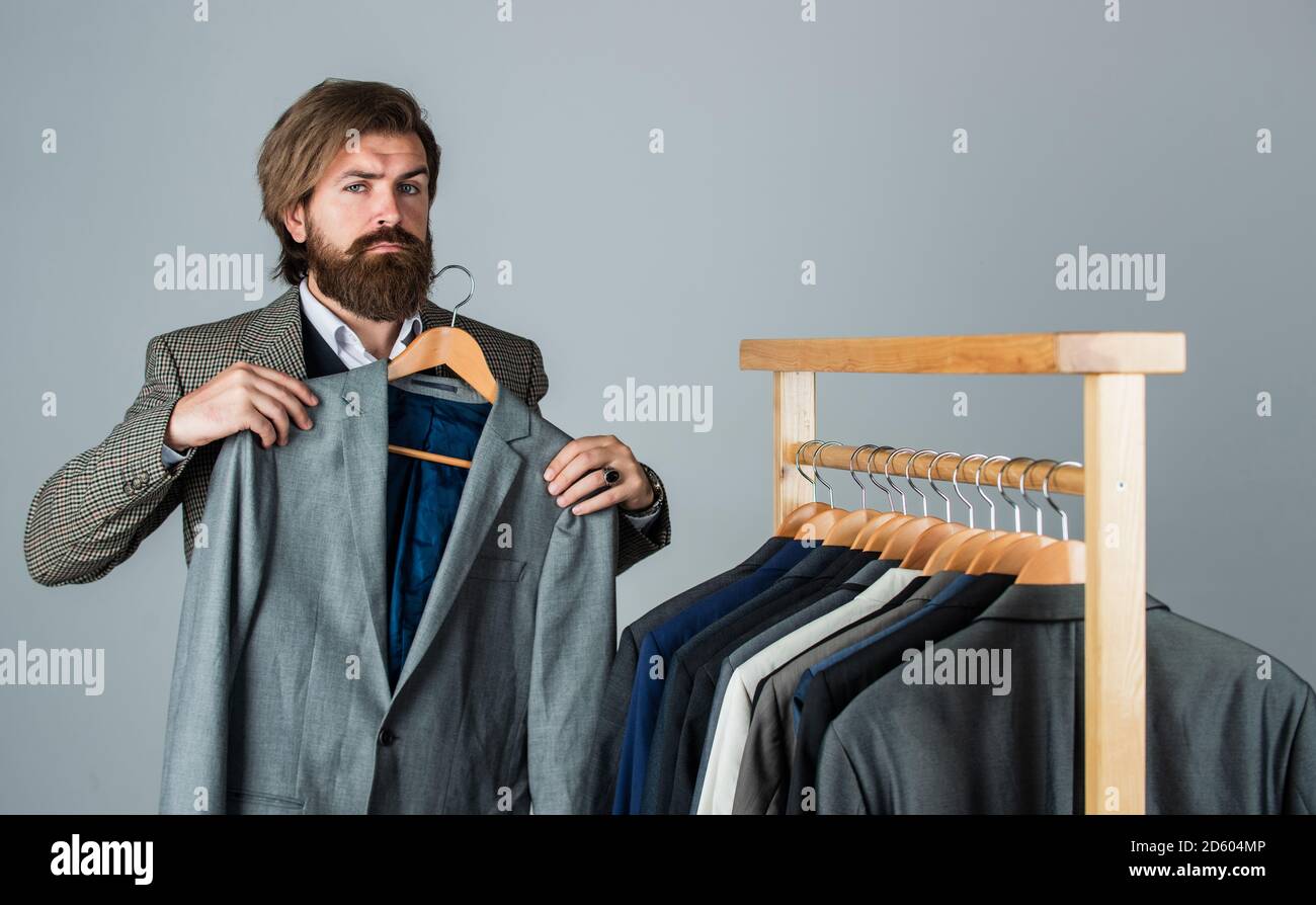 Fashioner man designing formal clothes premium quality, classic ...