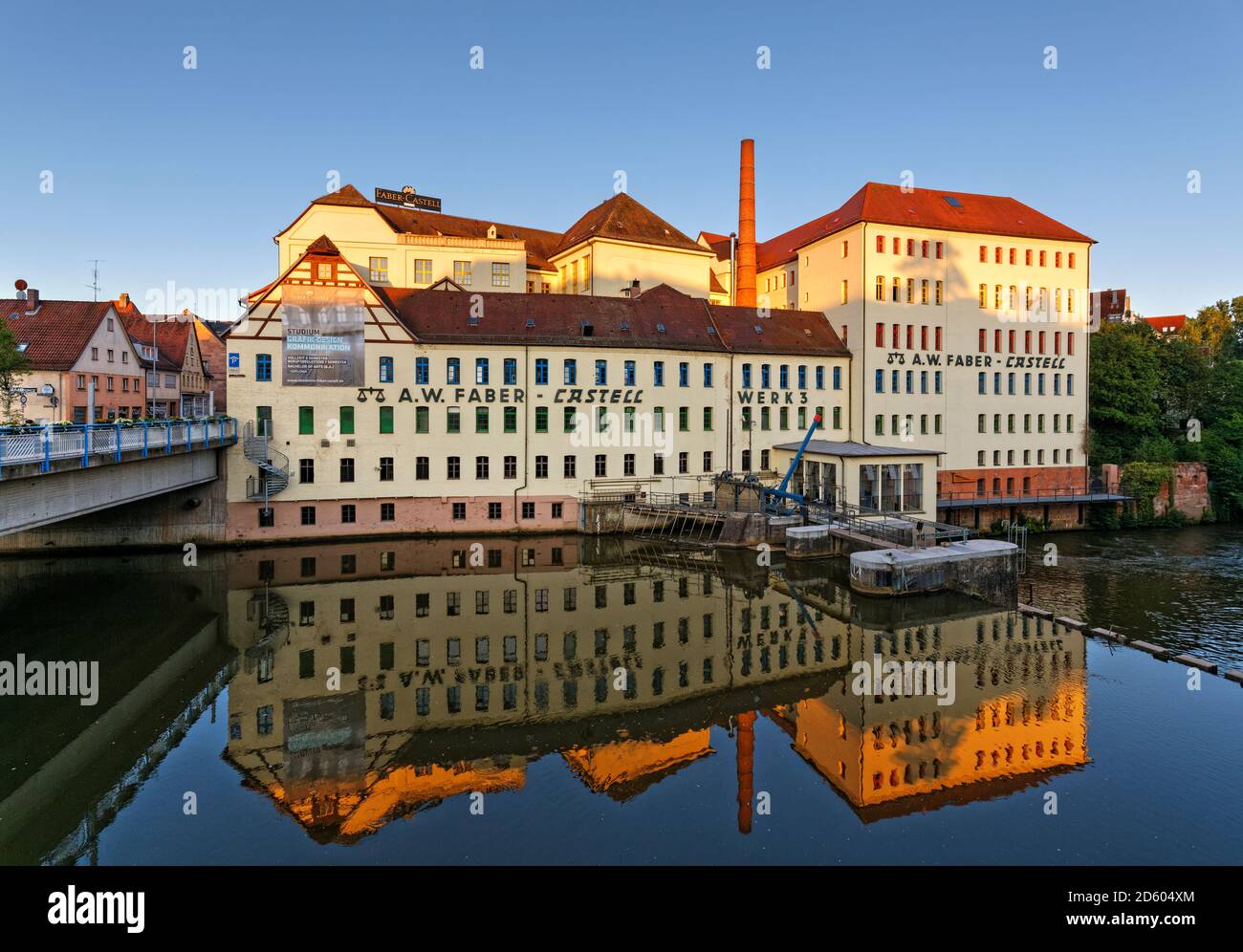 Germany, Stein, view to old factory at Regnitz River Stock Photo - Alamy