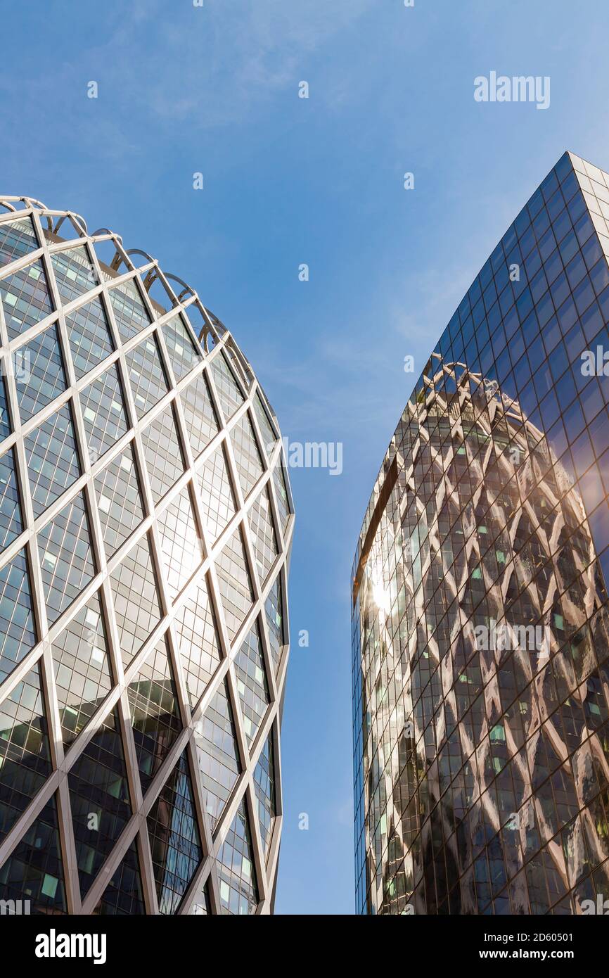 Facades of two office towers hi-res stock photography and images - Alamy