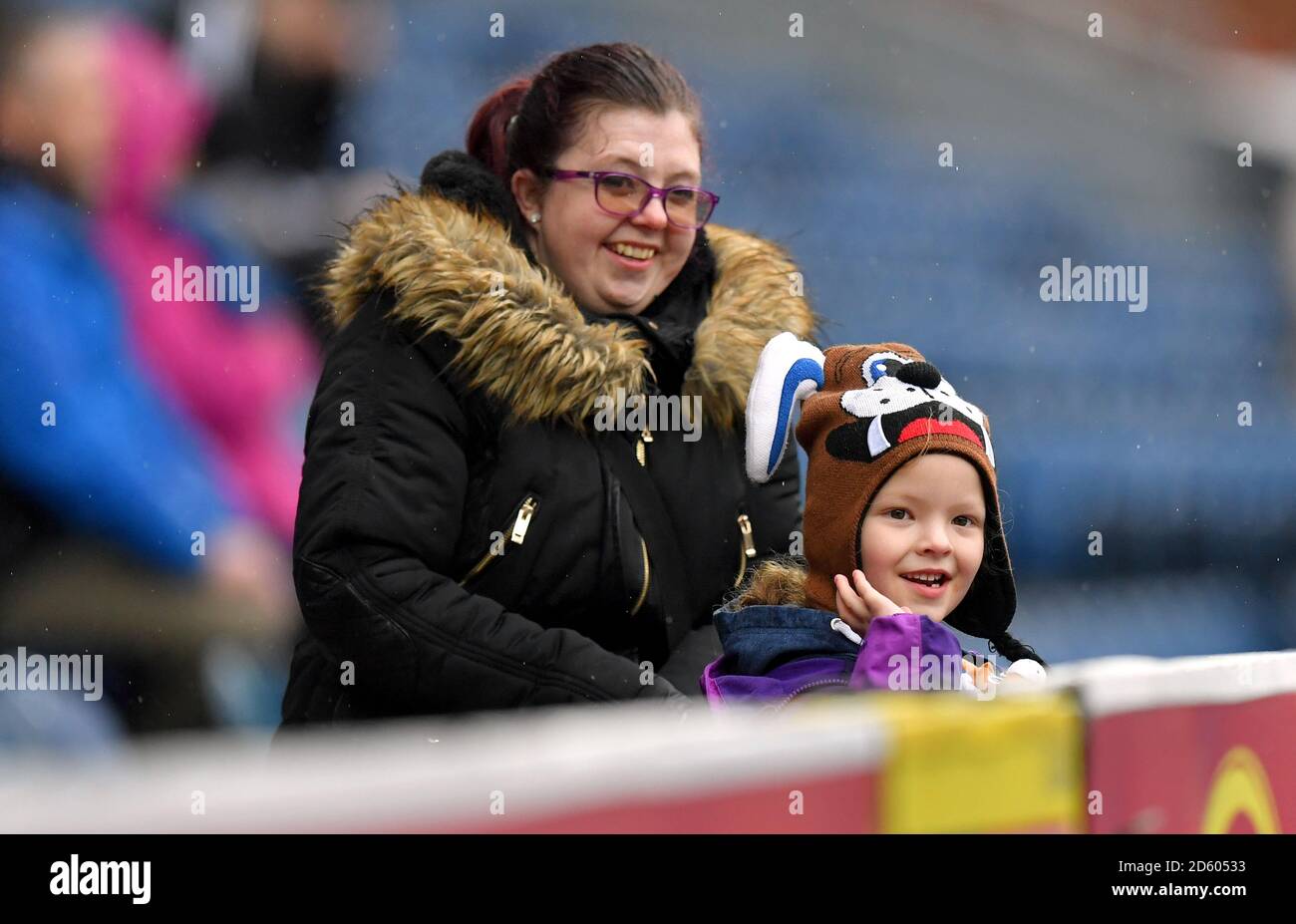 Blackburn Rovers fans in the stand Stock Photo - Alamy