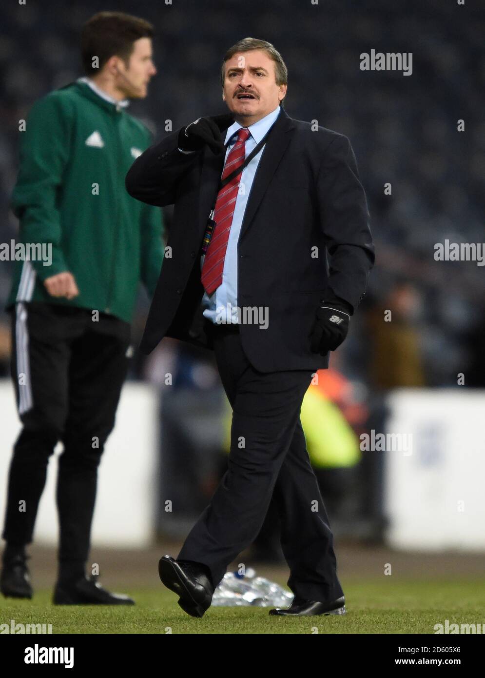 Costa Rica manager Oscar Ramirez during the international friendly ...