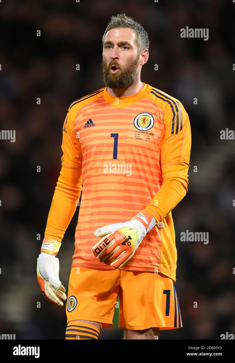 Scotland goalkeeper Allan McGregor during the international friendly ...