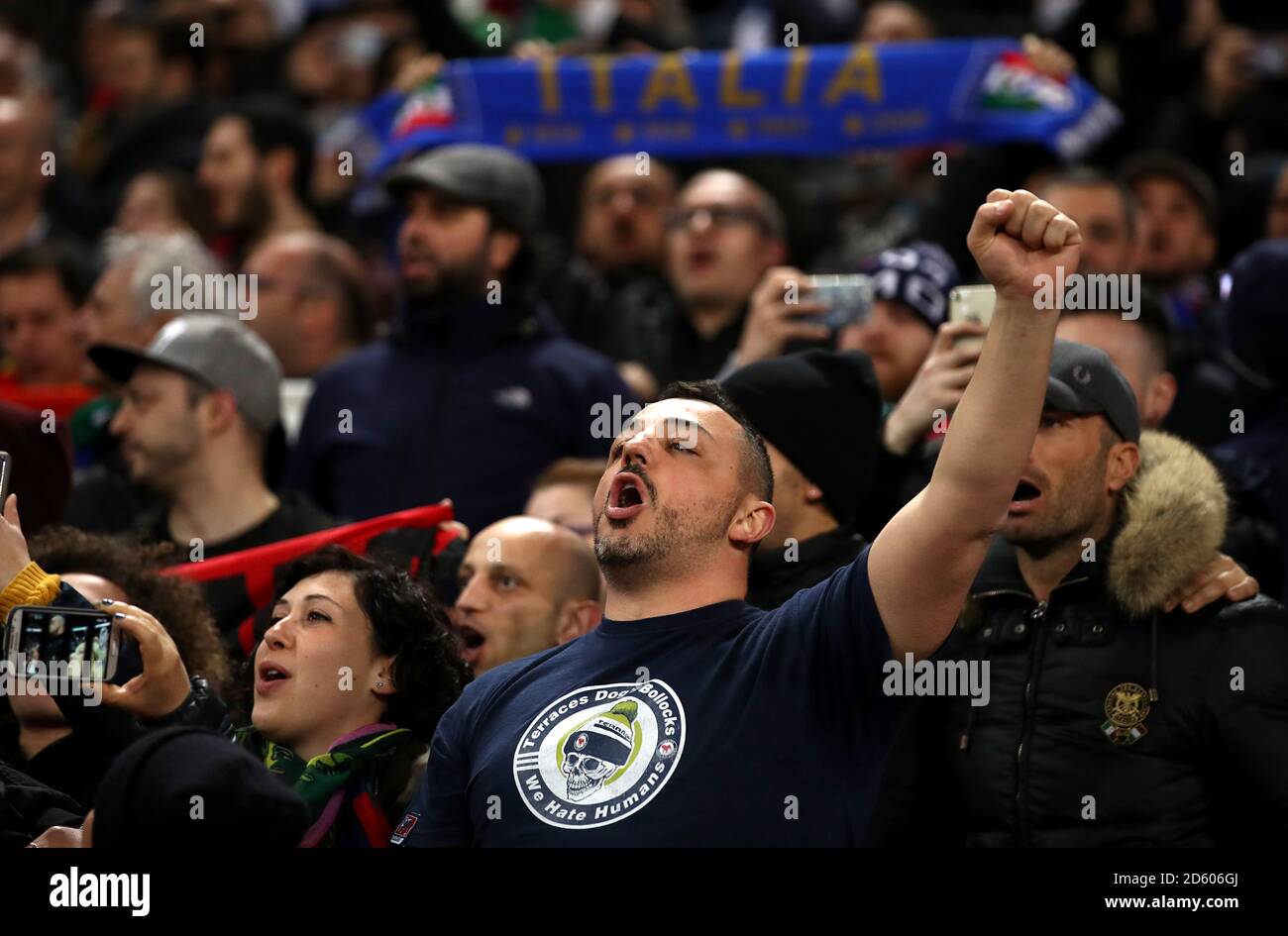 Italy fans in the stands Stock Photo - Alamy